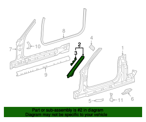 205-630-10-02 - Pillar Panel 2017-2020 Mercedes-Benz | Mercedes-Benz ...