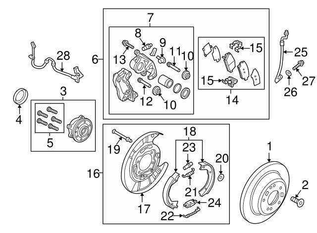 2015-2017 Kia K900 Brake Pads Rear 58302-3MA30 | Genuine Kia Parts ...