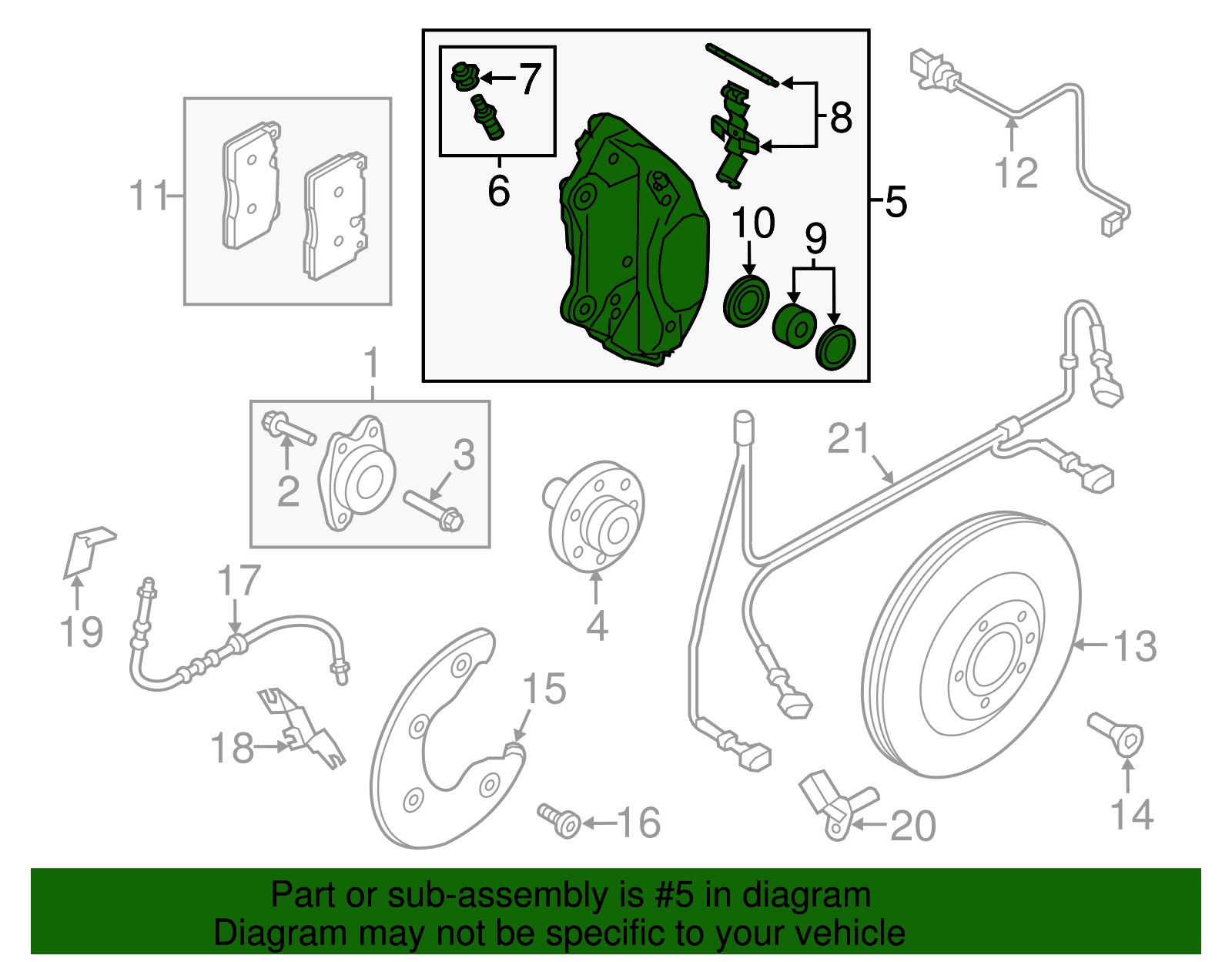 2013-2017 Audi Caliper 8R0-615-108-F | Retail Performance Auto Parts