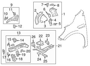 2018-2024 Buick Enclave Passenger Side Front Compartment Upper Side ...