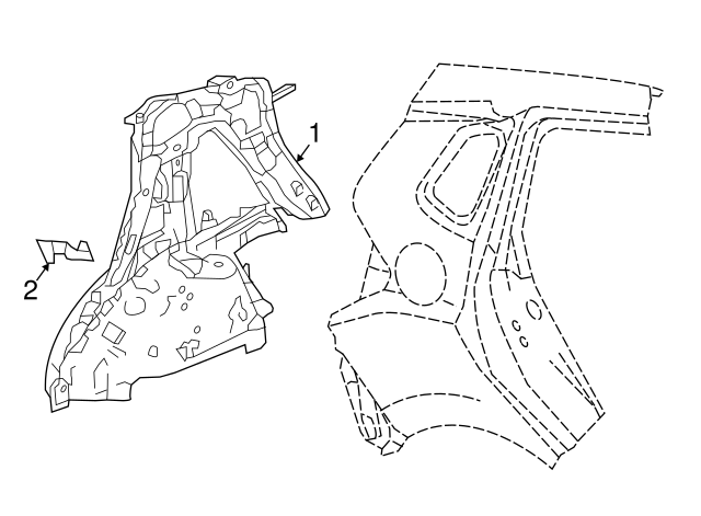 64741-T5A-003 - Separator L Rear Wheel Arch - 2015-2020 Honda Fit ...