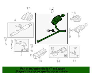 28711-2T470 - Muffler & Pipe 2011-2013 Kia Optima | Kia Cheap Parts