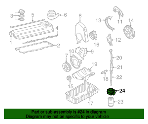 1993-2015 Volkswagen Oil Cooler 028-117-021-L | Wolfsburg Parts Direct