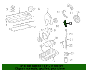 1998-2015 Volkswagen Engine Timing Cover 06A-109-129-A | OEM Parts Online
