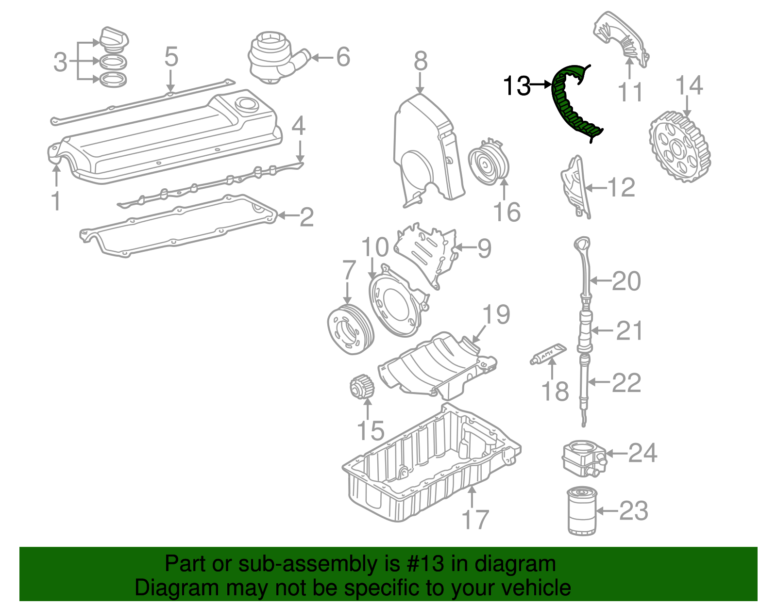 1998-2015 Volkswagen Timing Belt 06A-109-119-D | Wolfsburg Parts Direct