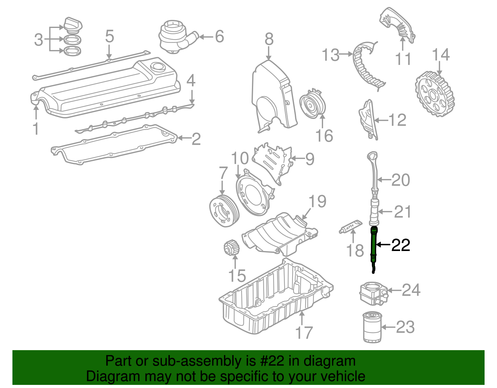 1998-2015 Volkswagen Tube 06D-103-634-E | Camelback Parts