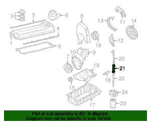 1998-2015 Volkswagen Engine Oil Dipstick Tube 06A-103-663-C | Xtreme VW ...