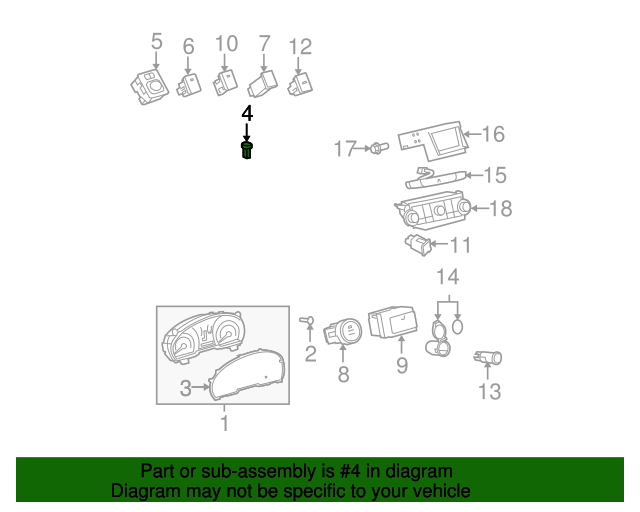 2003-2017 Toyota Ambient Light Sensor 89121-30010 | OEPartsQuick