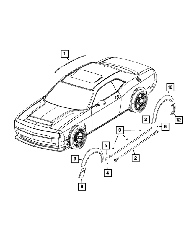 1GD41DX8AE - Roof Molding Left - 2008-2021 Dodge Challenger | Mopar America