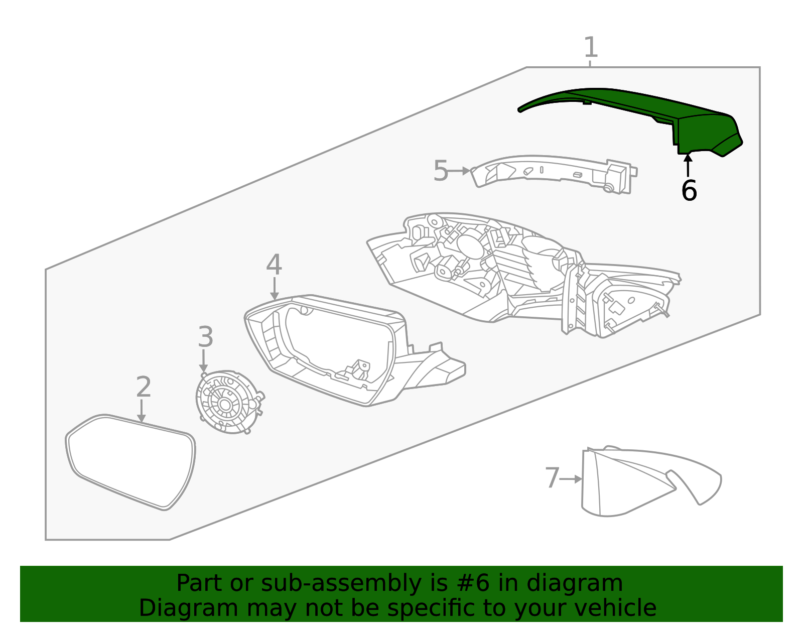 2021-2025 Hyundai Mirror Cover 87626-AA010 | Retail Performance Auto Parts