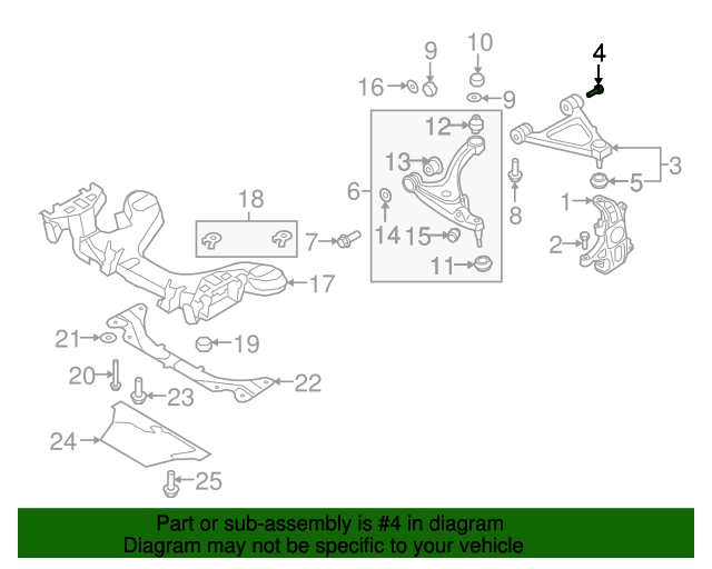 2004-2015 Mazda Upper Control Arm Bolt 9YA0-21-223A | RealMazdaParts.com