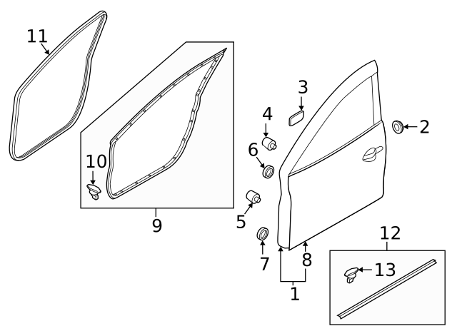 2019-2024 Mazda 3 Door Weather-Strip BDMT-59-760A | Mazda-Parts