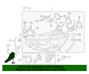 2012-2015 Audi Headlight Bracket 4G0-805-607 | AutoNationParts.com