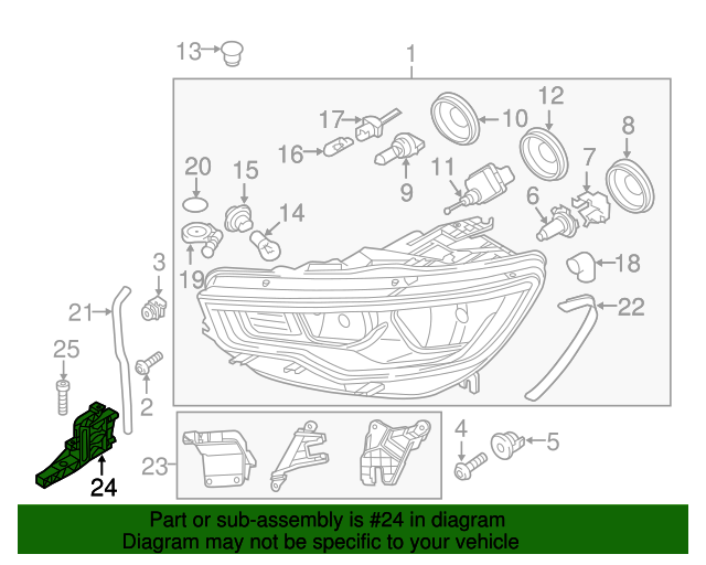 Audi OEM Mount Bracket Part# 4G0-805-607 | OEM Vehicle Parts