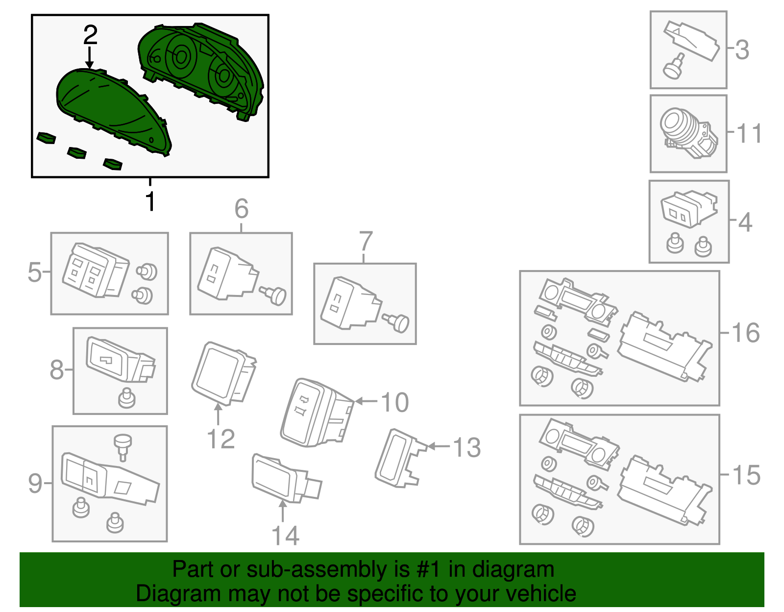 78100-TK8-A02 - 2011-2013 Honda Odyssey - Meter Assembly Combination ...