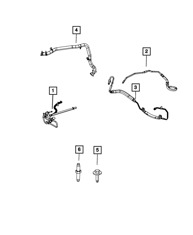 2011-2020 Mopar Power Steering Reservoir Hose 5006616AI | Mopar eStore