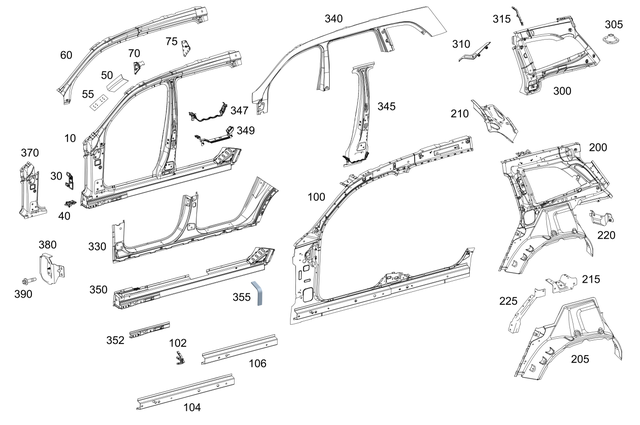2020-2024 Mercedes-Benz A-Pillar 167-630-31-04 | MB Dealer Parts