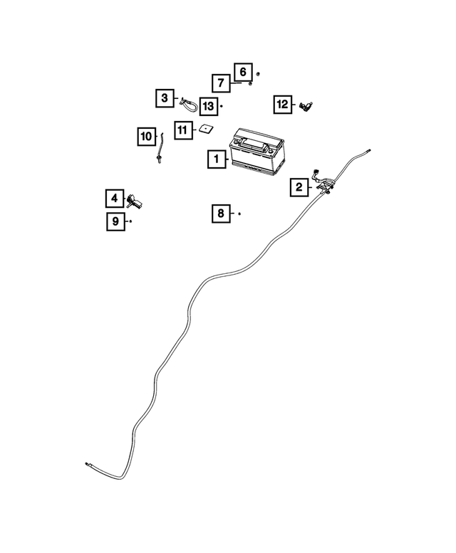 2011-2023 Dodge Challenger Battery Positive Wiring 68207017AD | Mopar ...