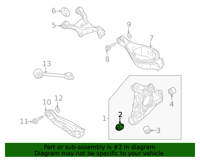 2021-2023 Nissan Knuckle Front Bushing 55148-6RS0A | TascaParts.com