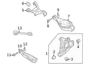 2021 Nissan Rogue Trailing Arm 551A0-6RA0B | TascaParts.com