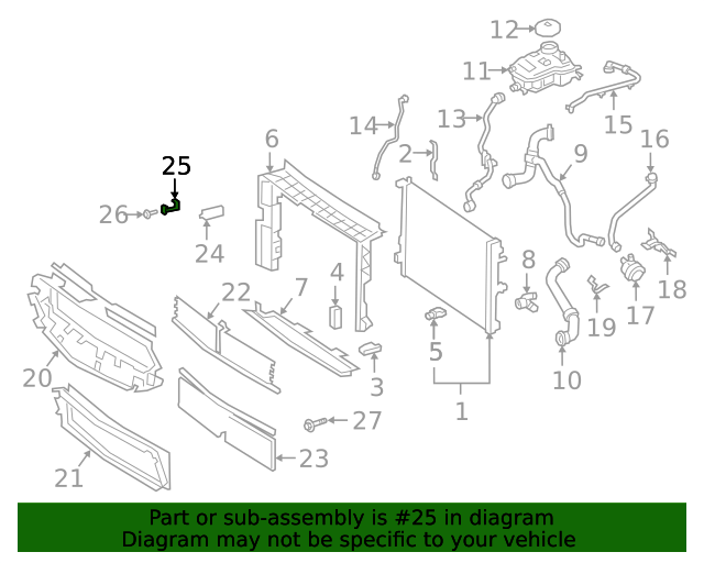 2020-2024 Mercedes-Benz Radiator Support Air Duct Bracket 247-885-53-07 ...