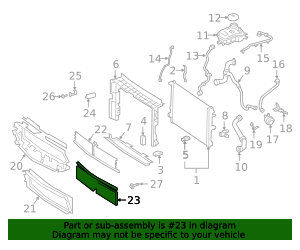 247-880-32-02 - Radiator Support Air Duct 2020-2023 Mercedes-Benz ...