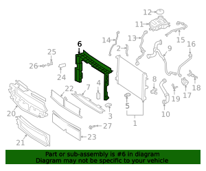 247-505-12-00 - Radiator Support Baffle 2020-2023 Mercedes-Benz ...