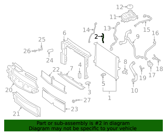 2020-2023 Mercedes-Benz Radiator Upper Bracket 247-505-18-00 | MB OEM Parts