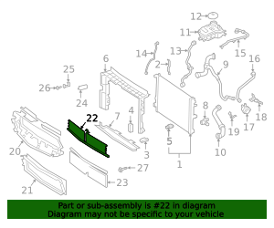 247-880-71-01 - Radiator Support Air Duct 2020-2023 Mercedes-Benz ...