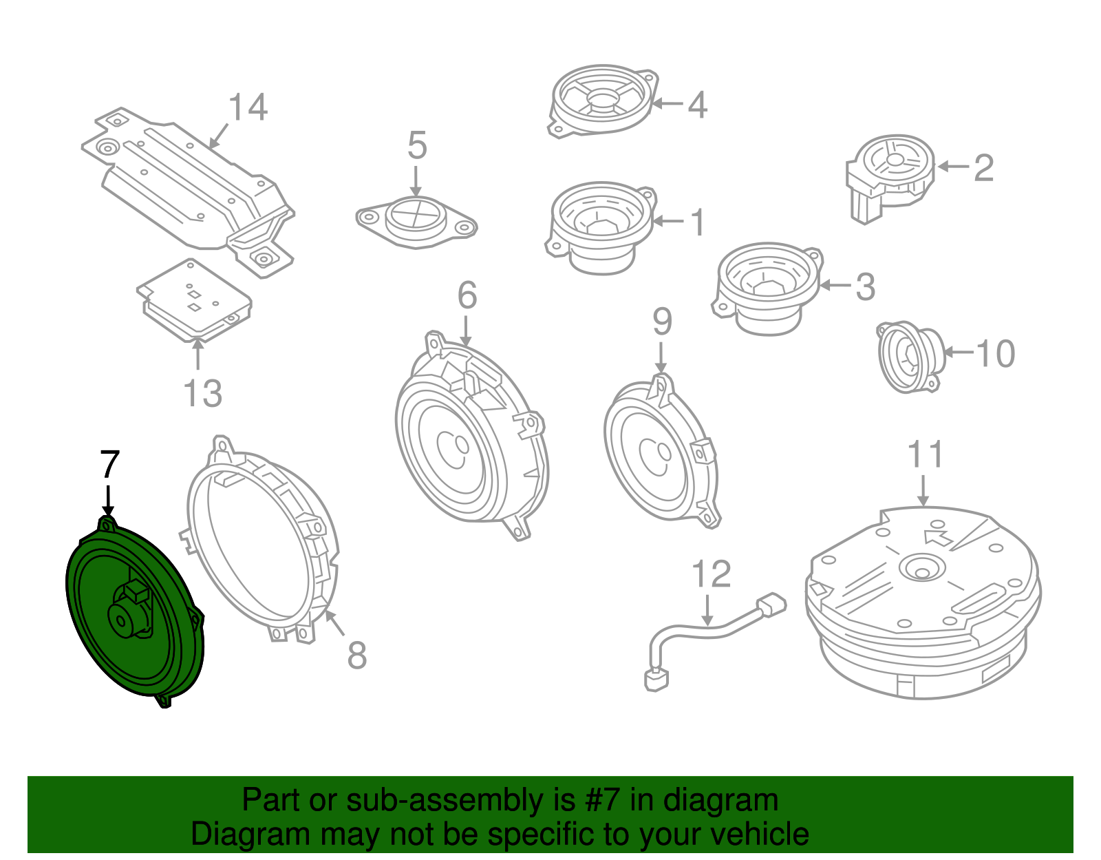 KD4566A60 - Genuine OEM Mazda Bose Front Right or Left Door Speaker ...