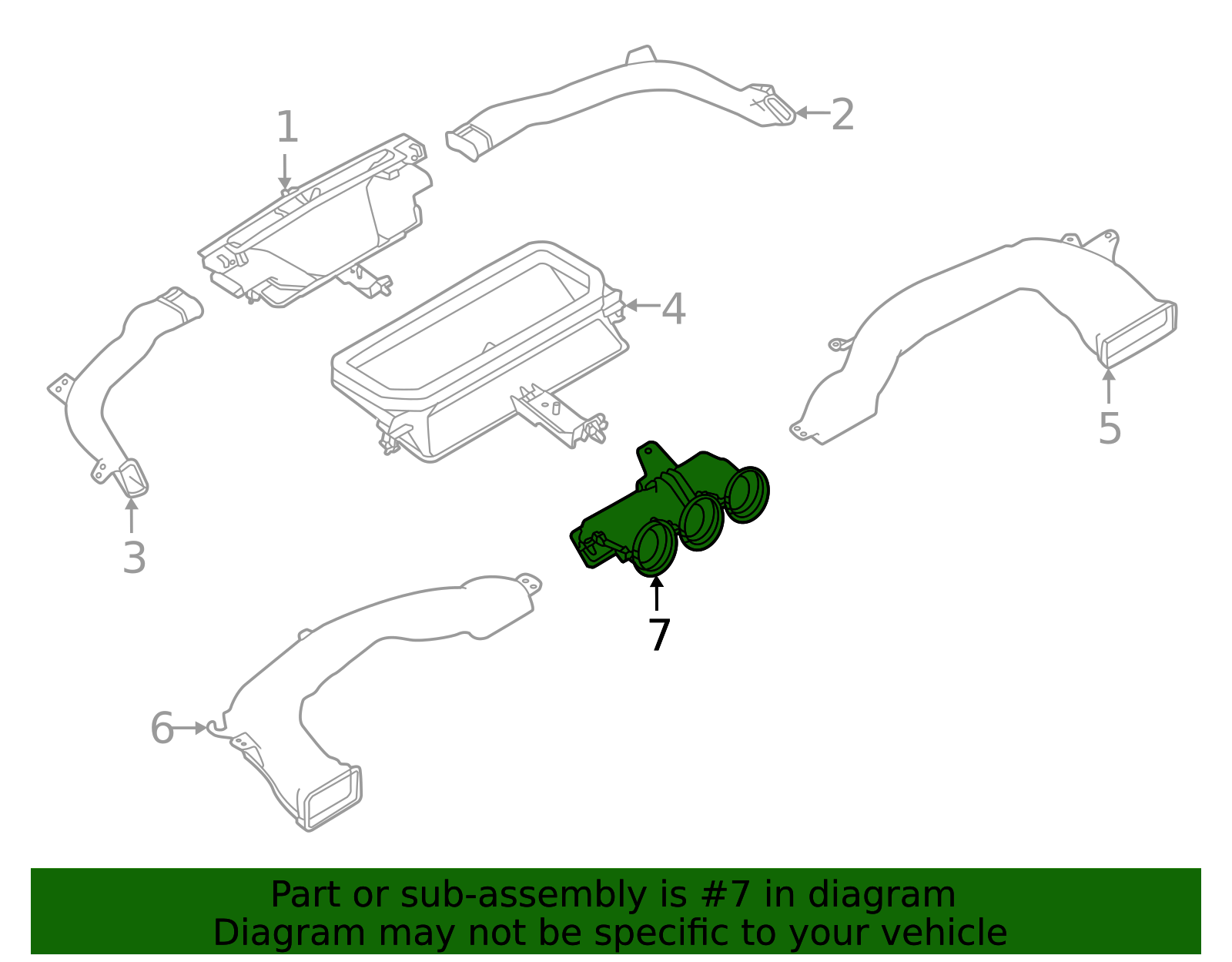 2020-2025 Nissan Sentra Center Duct 27860-6LB0A | My Nissan Part