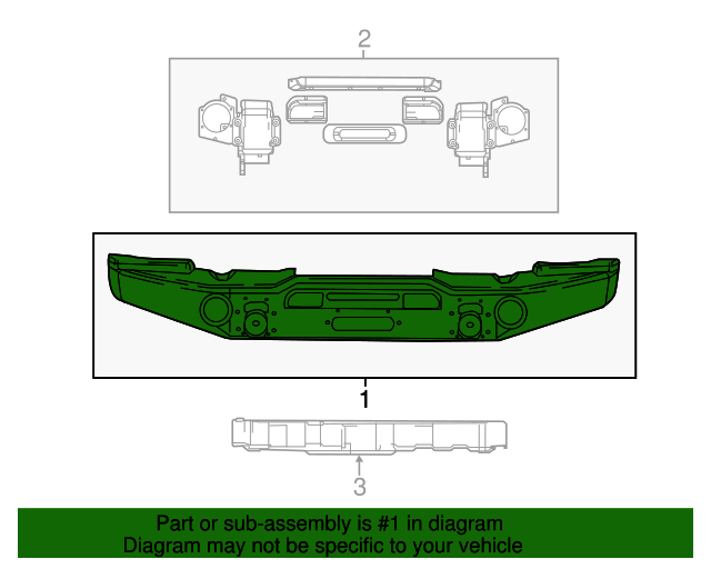 2016-2018 Jeep Front Bumper 68159372AG | TascaParts.com