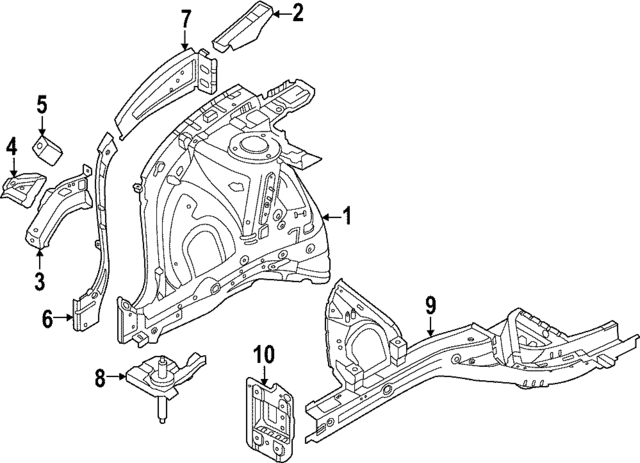 2023-2024 Kia Sportage Rail Assembly 64602-CH000 | TascaParts.com