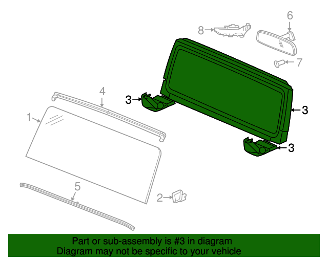 2018-2020 Jeep Windshield Frame 68280994AI | TascaParts.com