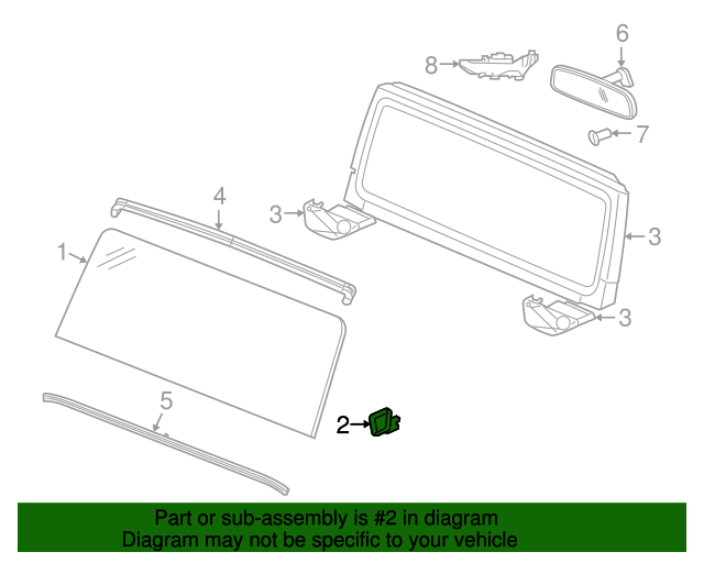2018-2020 Jeep Roll Bar Pad - Driver's Side (LH) 68356619AC ...