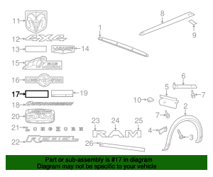 2007-2017 Mopar Nameplate 55372784AA | Mopar Parts Canada