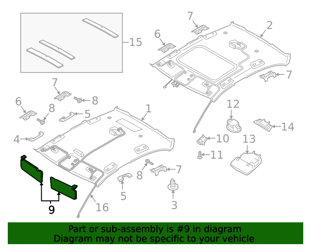 2019-2021 Genesis G70 Sun-Visor 85210-G9110-RJS | OEM Parts Online