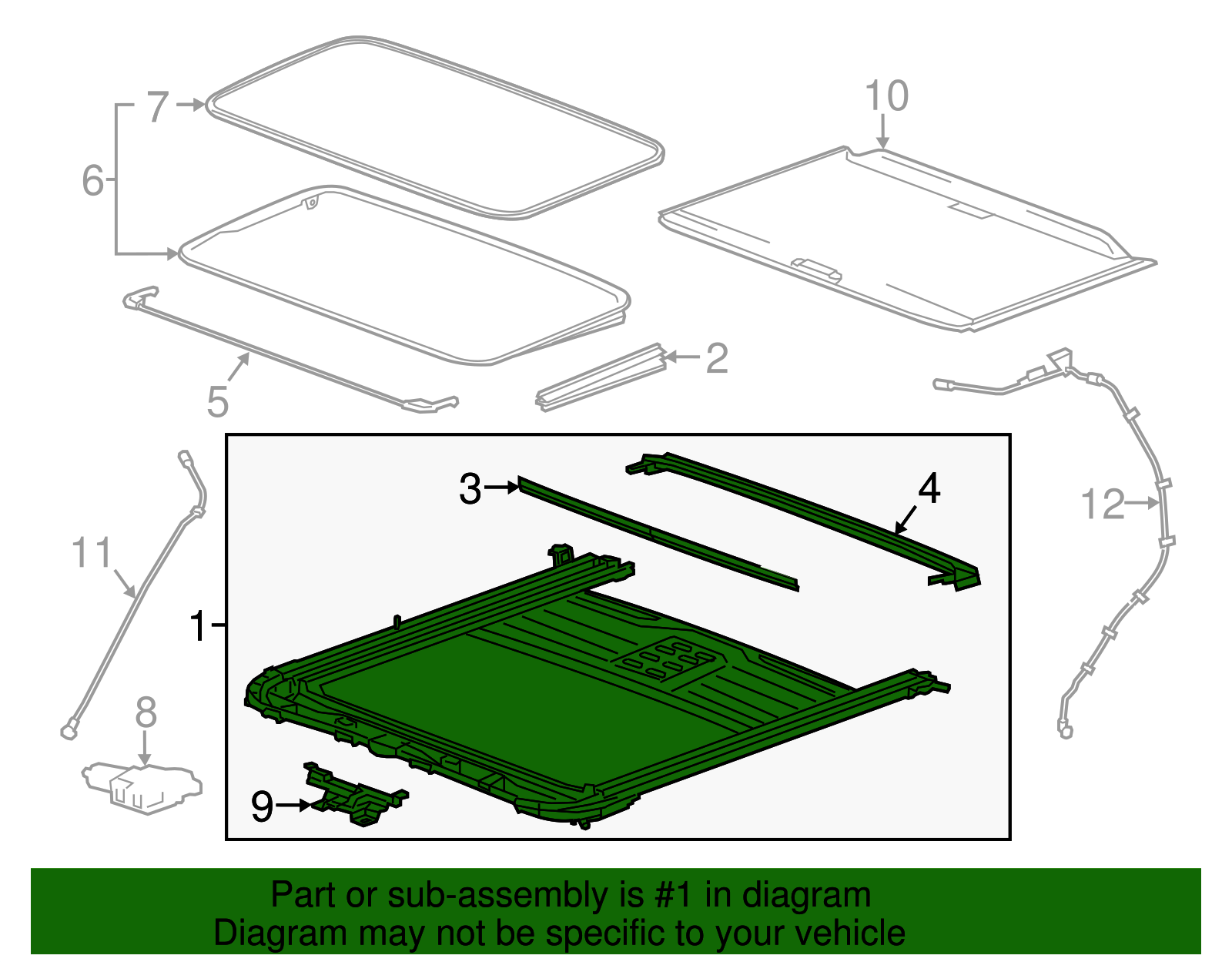 84458212 - Sunroof Housing 2015-2020 GM | Gateway Buick GMC Parts