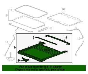2015-2020 GM Sunroof Housing 84458212 | NewAutoParts.com