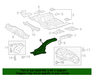 2016-2018 Toyota Rear Rail Assembly 57602-12A10 | Toyota Parts Center