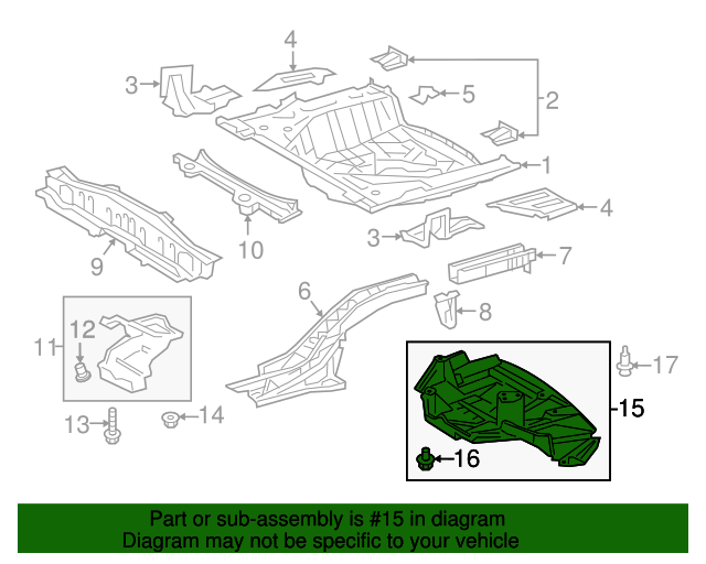 58399-12040 - Floor Pan Splash Shield 2016-2018 Toyota ...