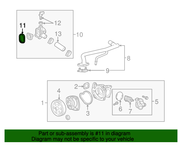 Water Outlet Gasket 12664202 | GMPartsDirect.com