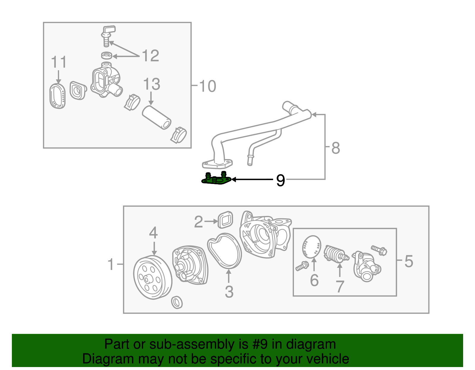2013-2023 GM Thermostat Bypass Pipe Gasket 12627055 GM | GMPartsDirect.com
