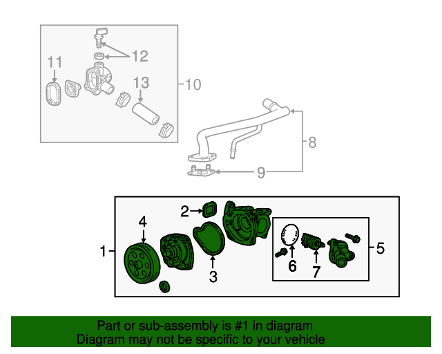 2013-2020 GM Water Pump Assembly 12690252 | QuirkParts