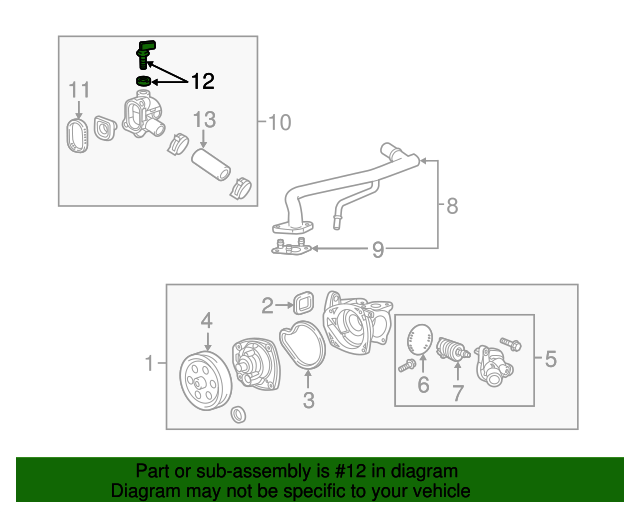 12656444 - Engine Coolant Temperature Sensor 2013-2024 GM | GMPartsNow
