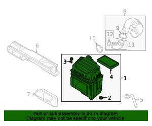 2018-2024 Volkswagen Air Cleaner Assembly 3QF-129-607-E | VW Direct Parts