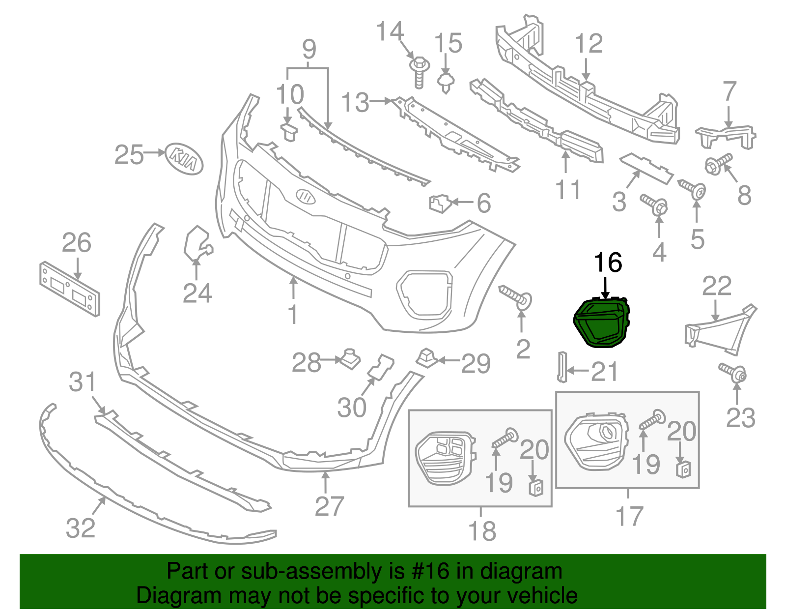86524-D9000 - Hole Cover 2017-2019 Kia Sportage | Kia.Parts
