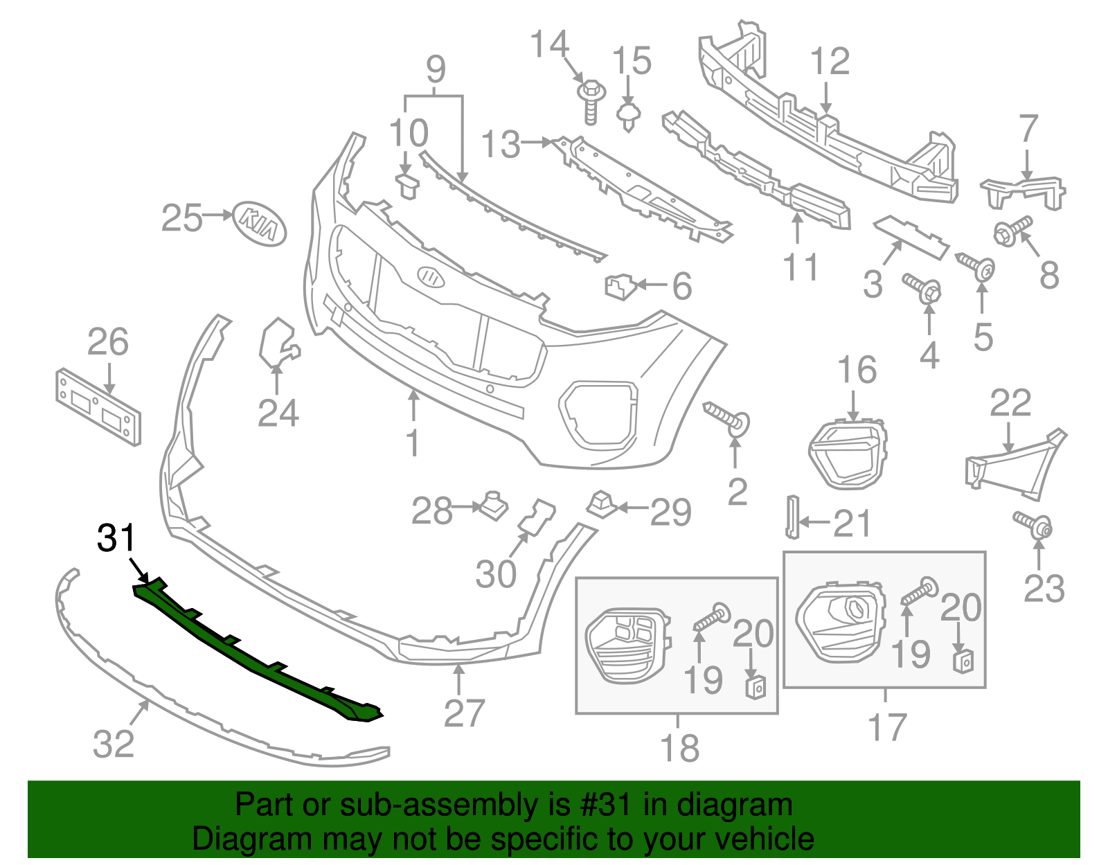 86565-D9000 - Skid Plate 2017-2019 Kia Sportage | Kia.Parts Store