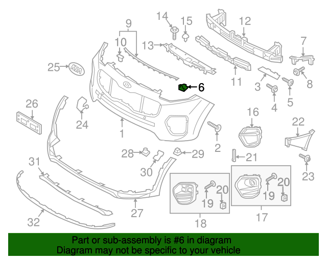 86542-D9000 - Center Bracket 2017-2019 Kia Sportage | Kia.Parts Store