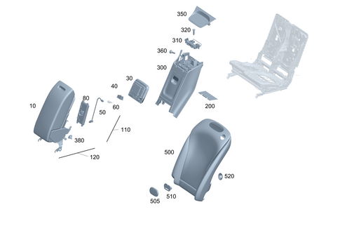 Folding Rear Backrest for 2025 Mercedes-Benz Maybach EQS 680 SUV ...